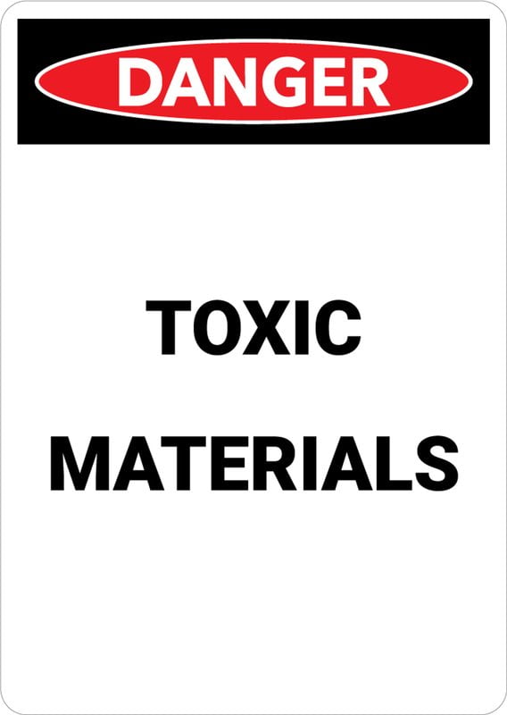 Toxic Materials Sign Home Kitchen Farm Garden Garage Wall Decor ...