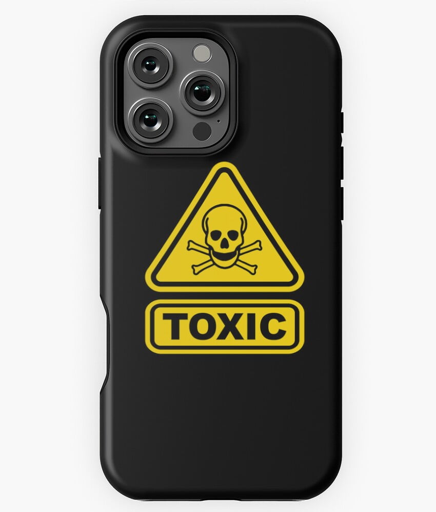 Toxic Warning Label Sign Graphic N6600 Phone Case for iPhone 17 16 15 ...