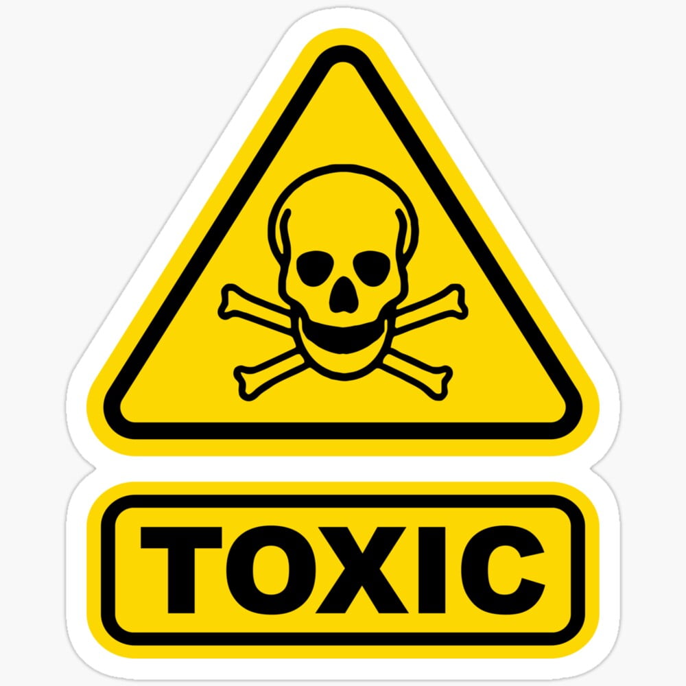 Toxic Warning Label Sticker Phone Decal Water Bottle Stickers Car ...