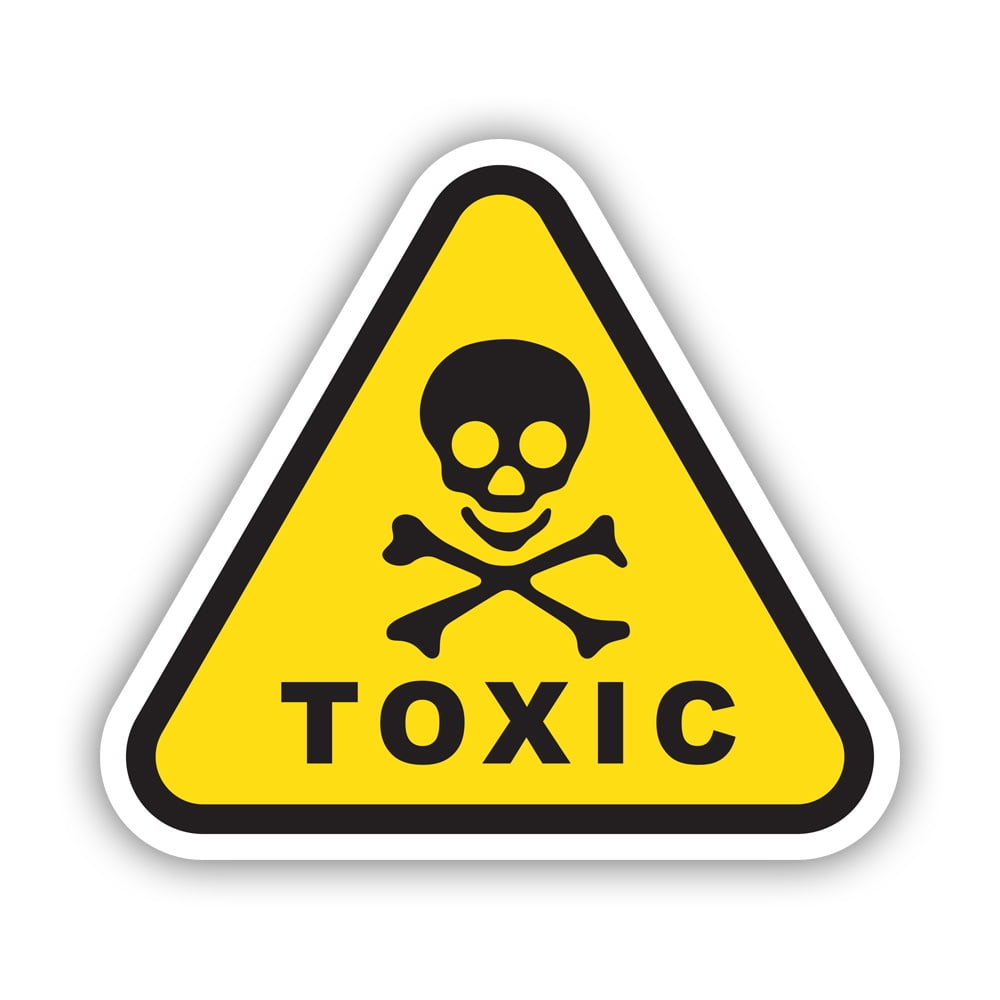 Toxic Warning Sticker Decal - Self Adhesive Vinyl - Weatherproof - Made ...