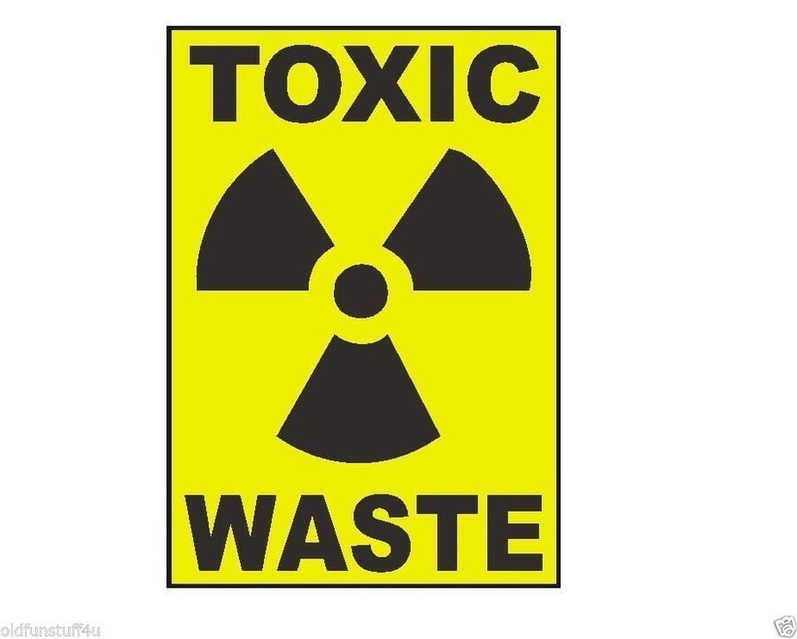 Toxic Waste Business Safety Sign Decal Metal Sign Label Size: 8 x 12 ...