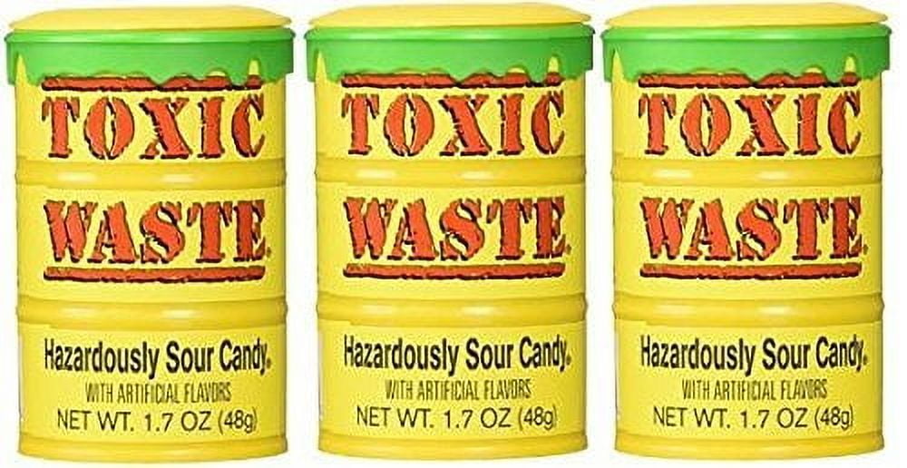 Toxic Waste Sour Candy Barrel, Hazardously Sour, 1.7 Oz Each, Pack of 3 ...