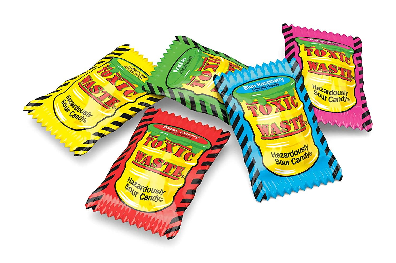 Toxic Waste Hazardously Sour Candy - Special Edition Color Drums, 5 Flavors + New Mystery Flavor ...