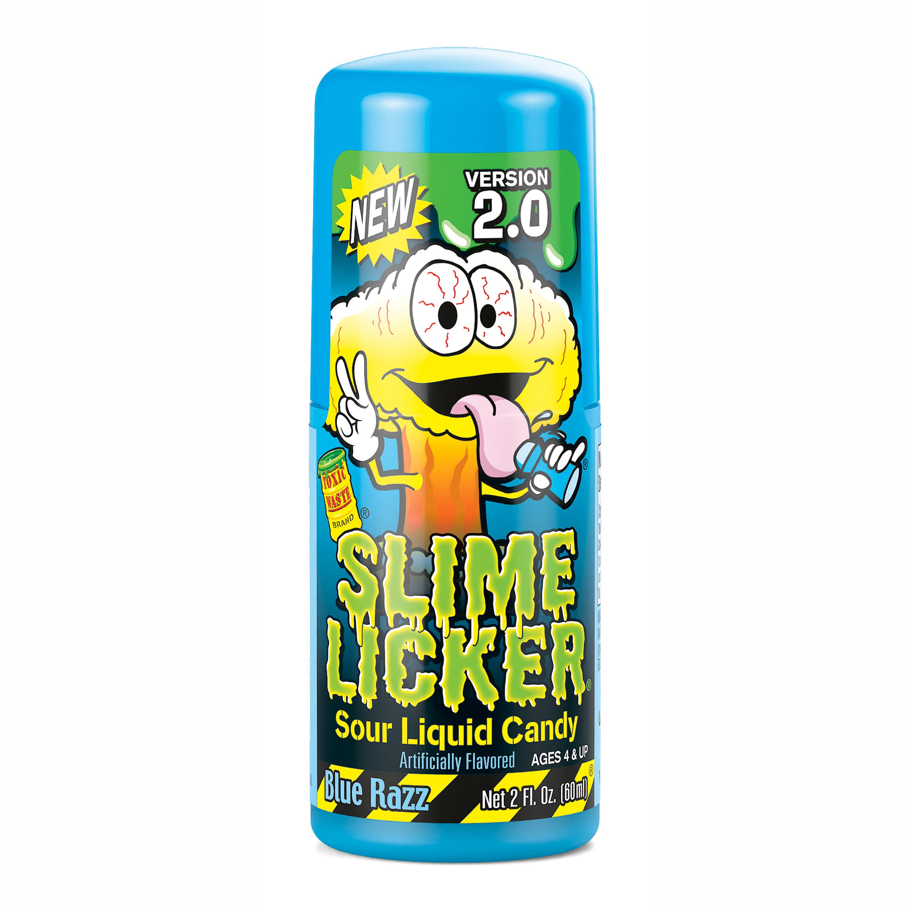 Toxic Waste Slime Licker 2.0 Blue Razz & Strawberry Sour Liquid Candy 2 ...