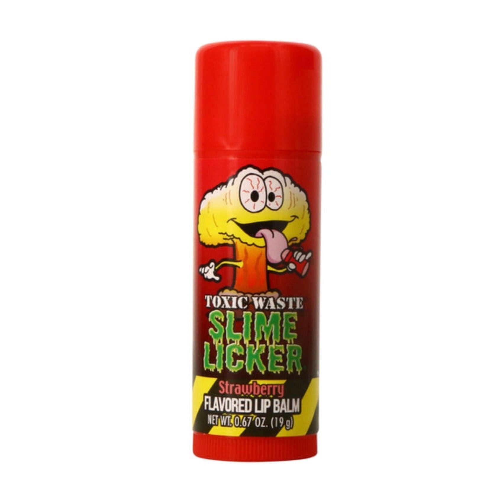 Toxic Waste Slime Licker Sour Candy Lip Balm, Strawberry Flavor, 0.12 ...