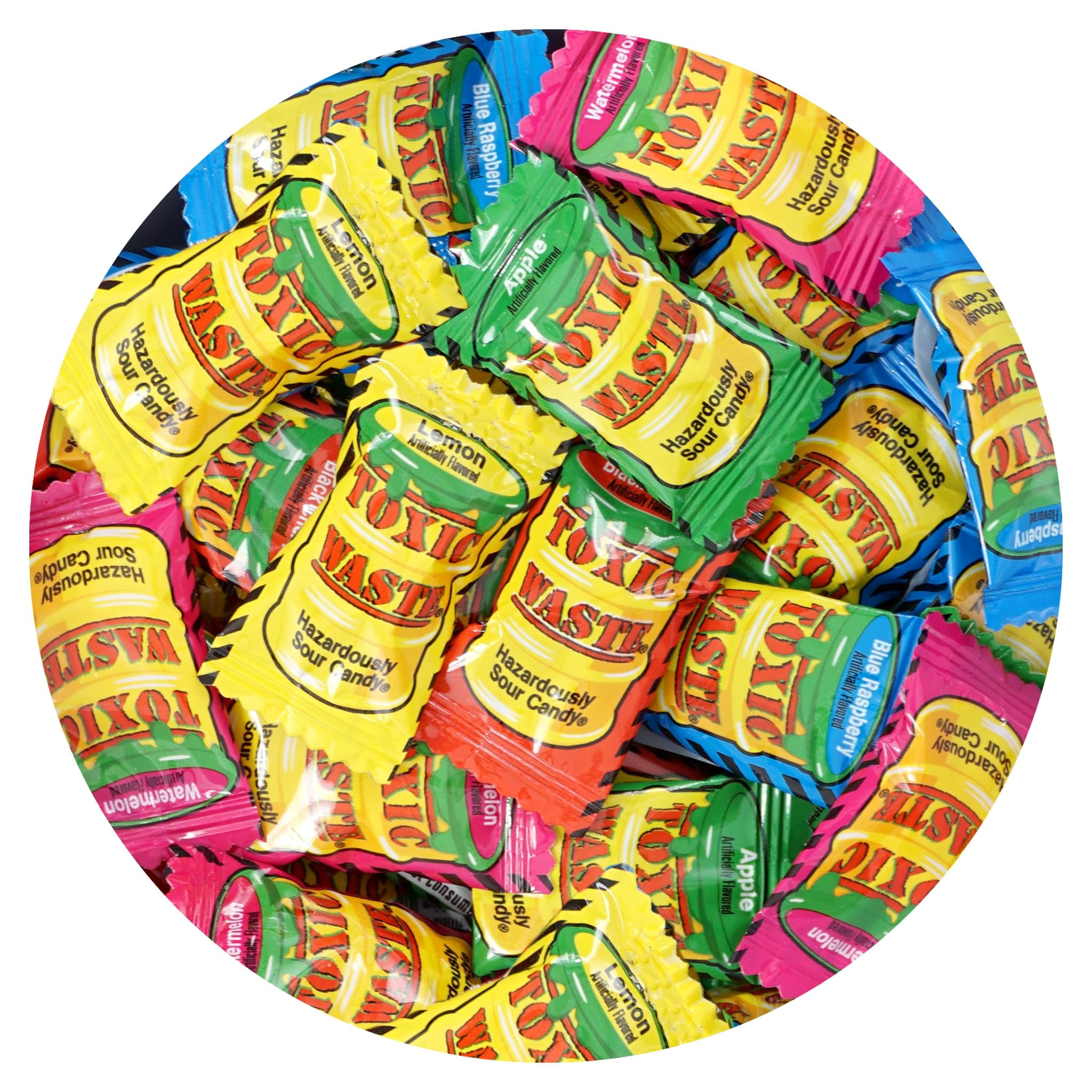 Toxic Waste Sour Candy, 1 Pound Bag, Assorted Flavors: Watermelon ...