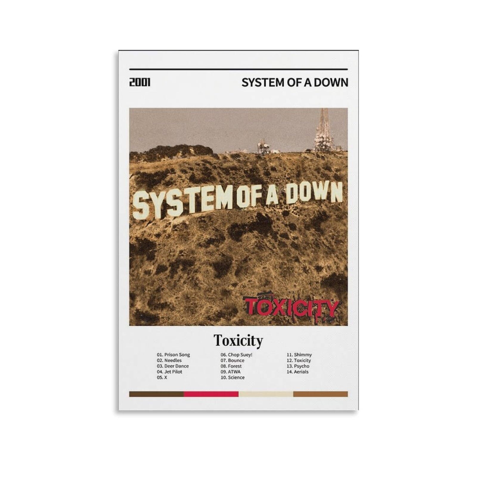 Toxicity by System Of A Down Album Cover Canvas Poster Print Music ...