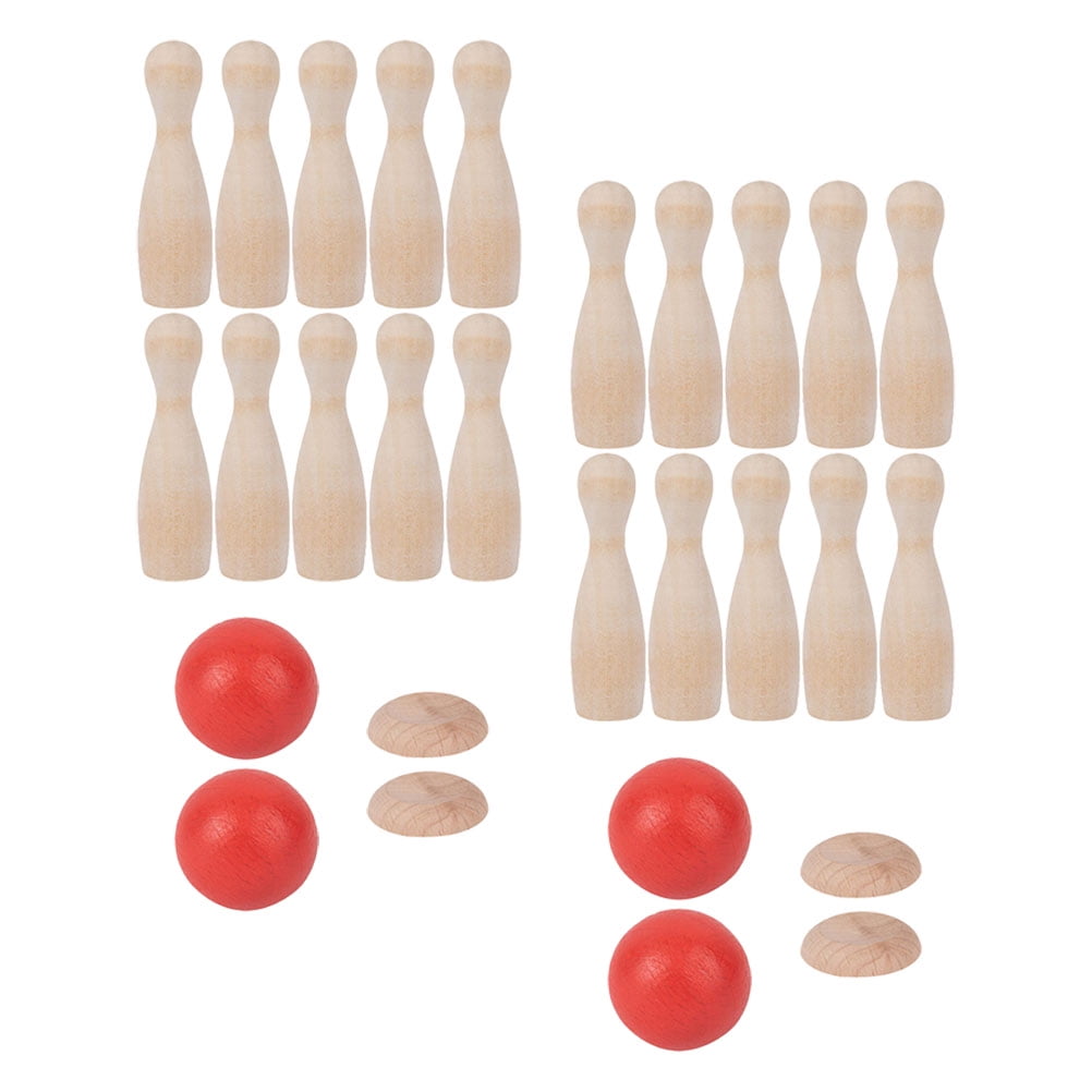 2 Sets Kids Bowling Kit Wooden Funny Tabletop Set Playthings - Walmart.com