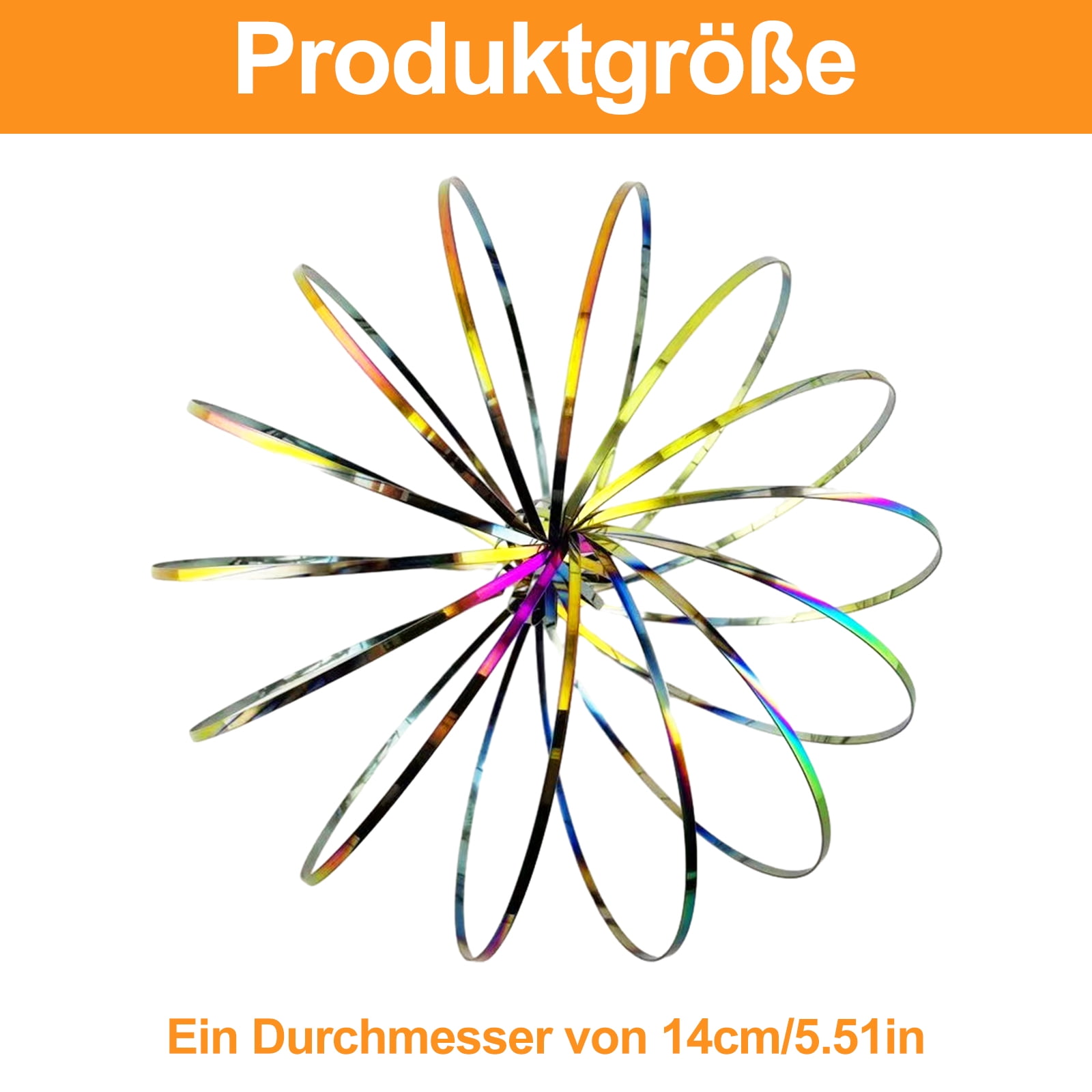 Toy 3D Arm Feather Magic Flow Ring Stainless Steel Multisensory ...