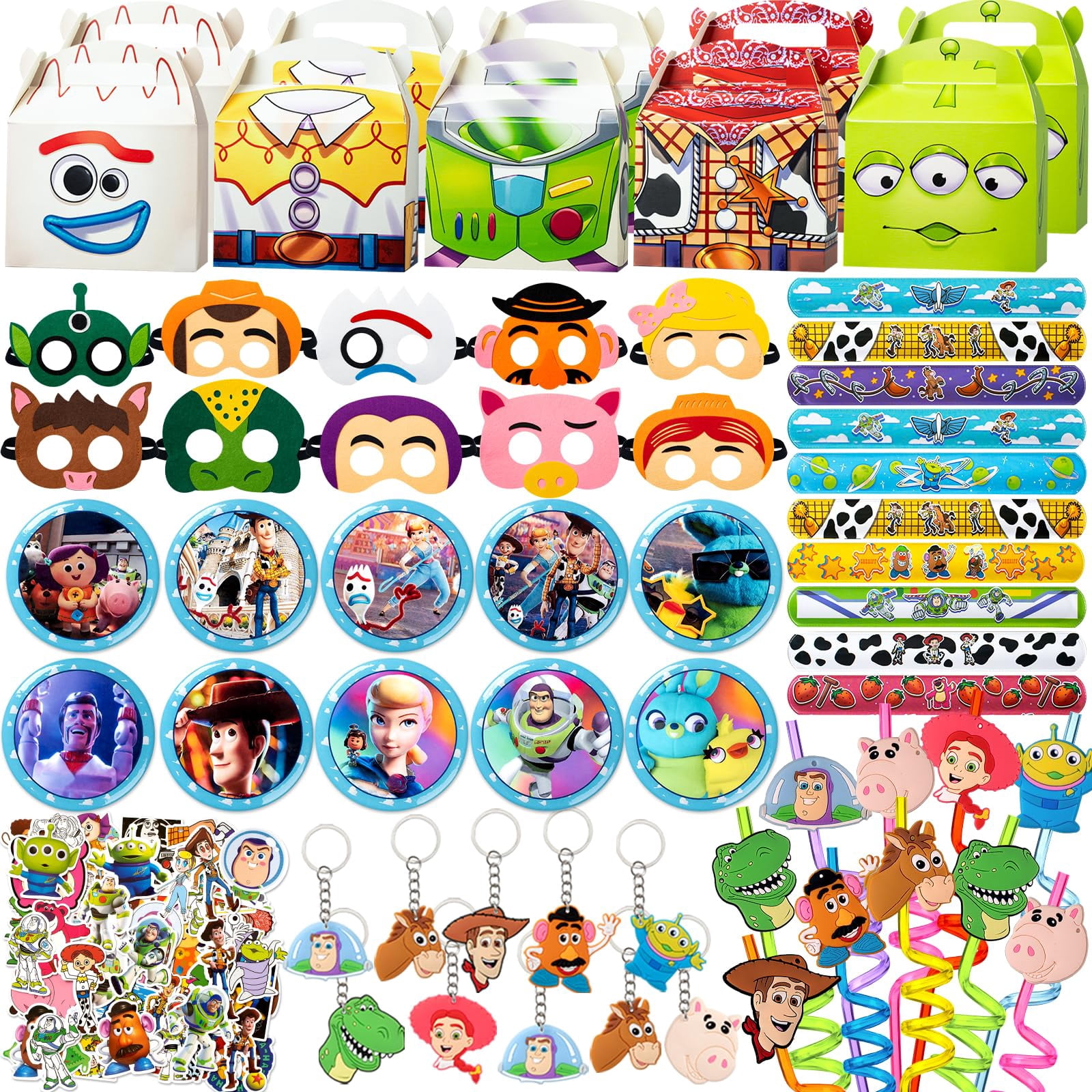 Toy Birthday Decorations,110Pcs Party Supplies,Include 10 Circles,10 ...