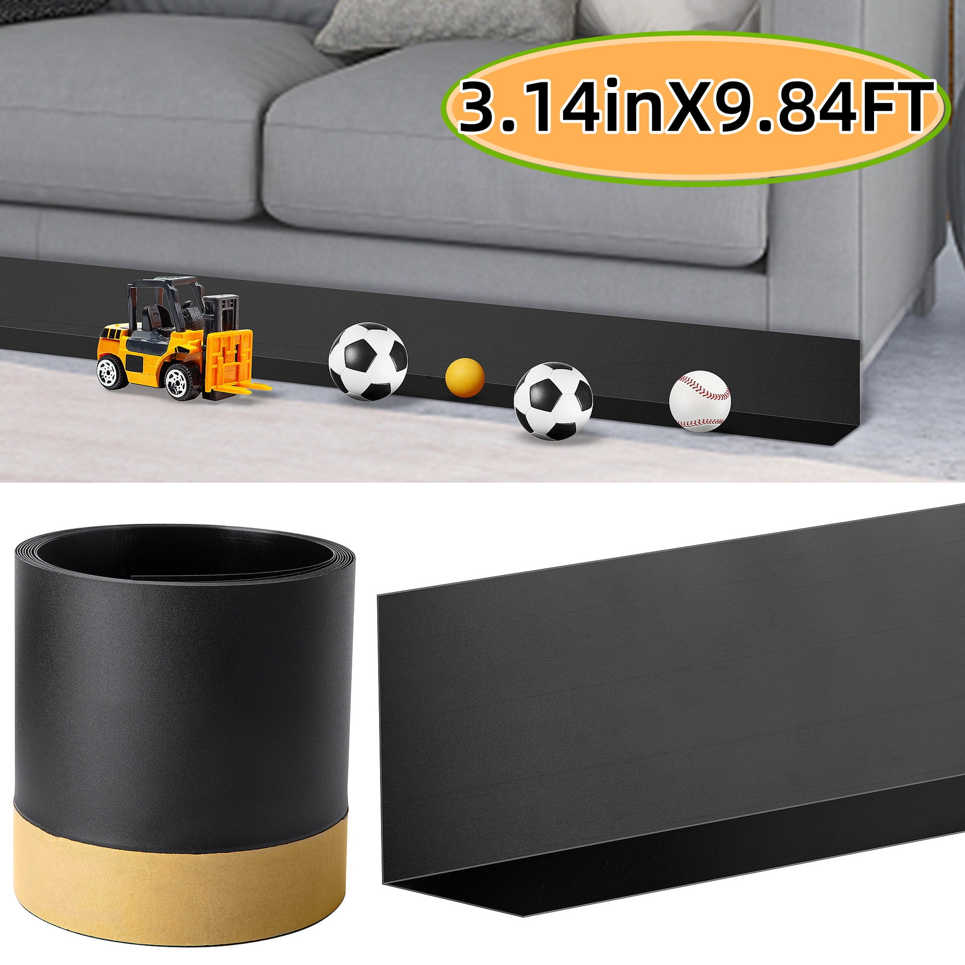 Toy Blockers for Furniture Black Toy Blocker for Furniture with Sticker ...