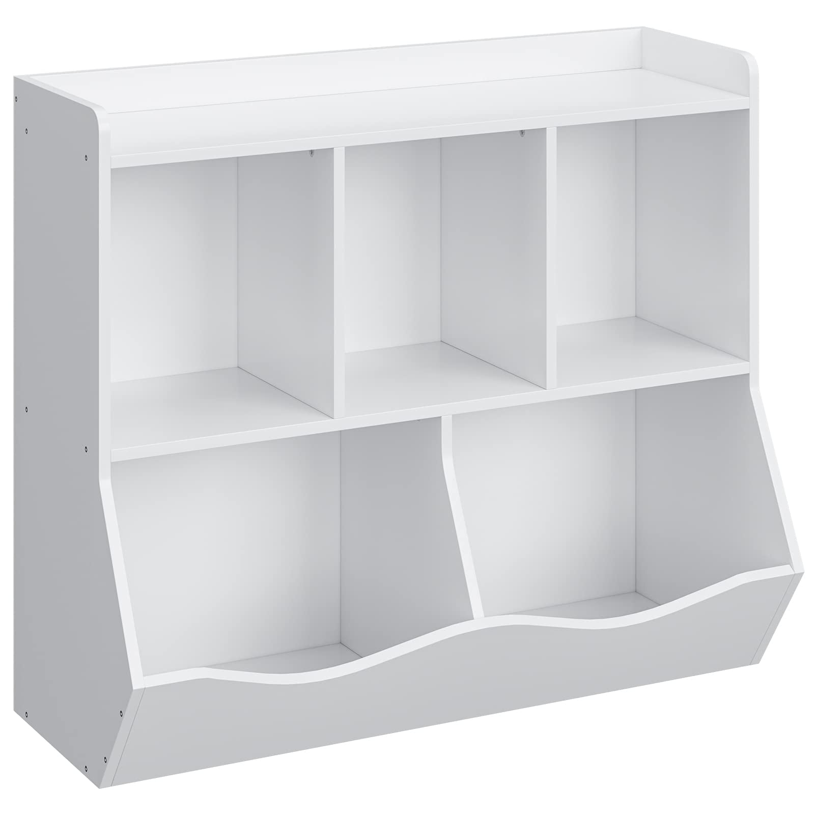 Toy Bookcase, Multi Shelf with Cubby Organizer Cabinet for Storage ...