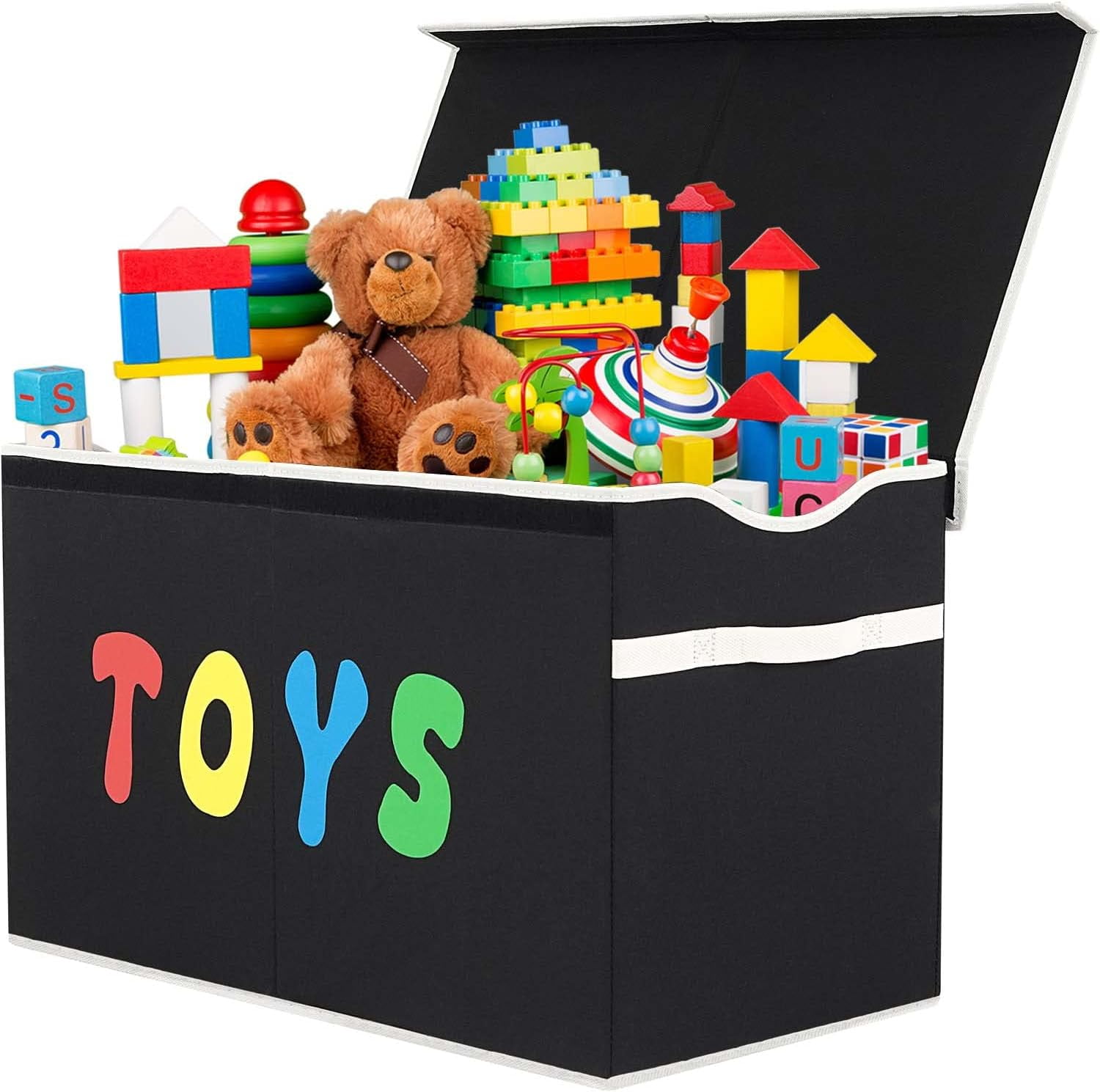 Toy Box Chest, Collapsible Sturdy Storage Bins with Lids, Extra Large ...