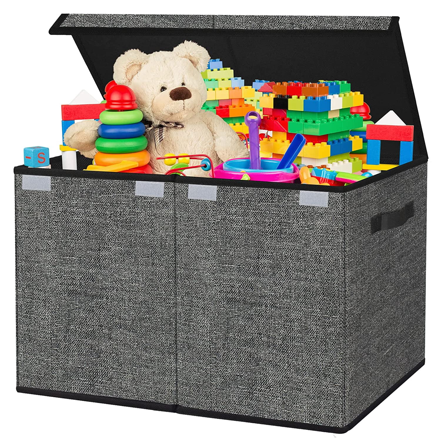 Extra Large Collapsible Toy Box - Kids Storage Organizer with Lid in ...