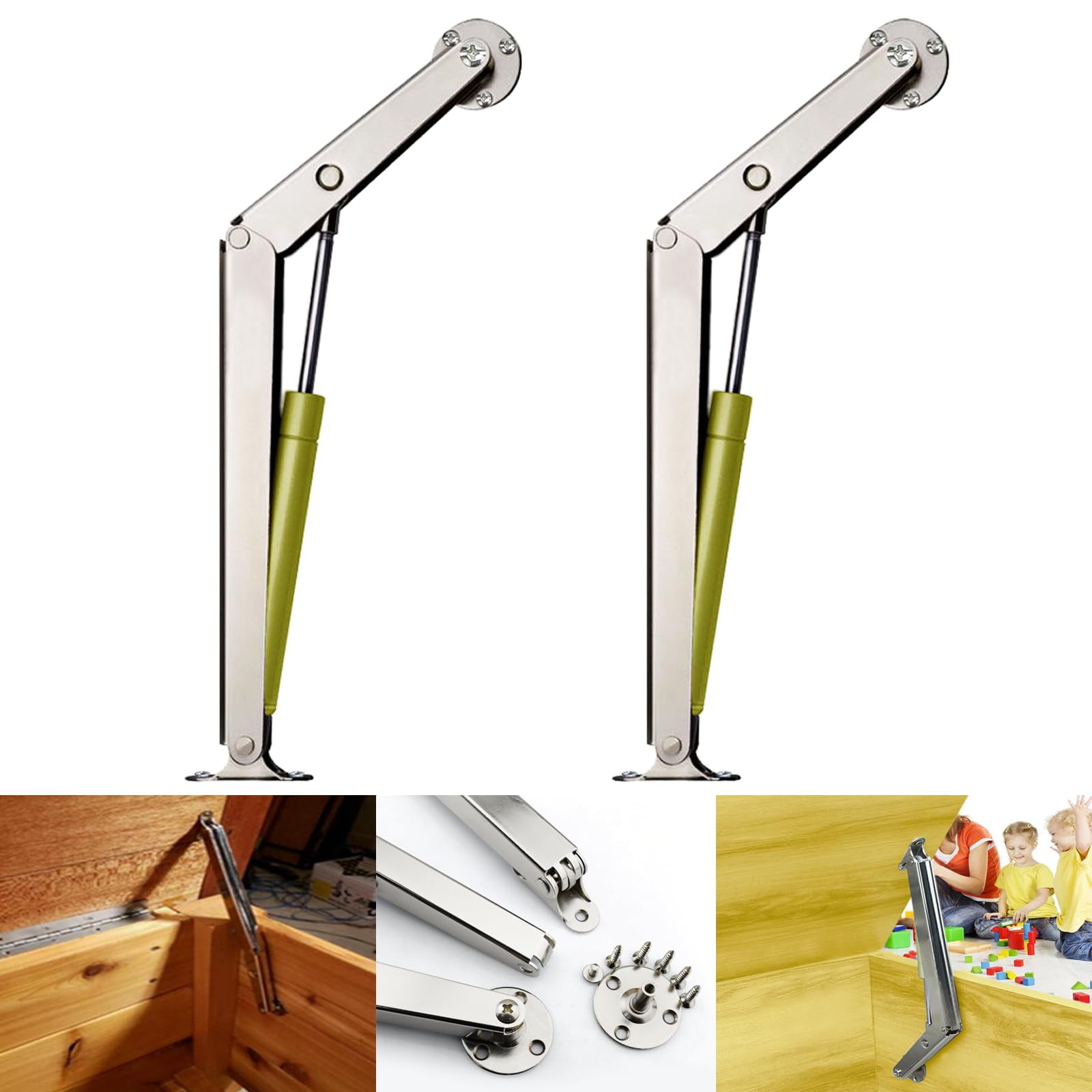 Toy Box Hinges Soft Close - Chest Hinges and lid Support Soft Close ...