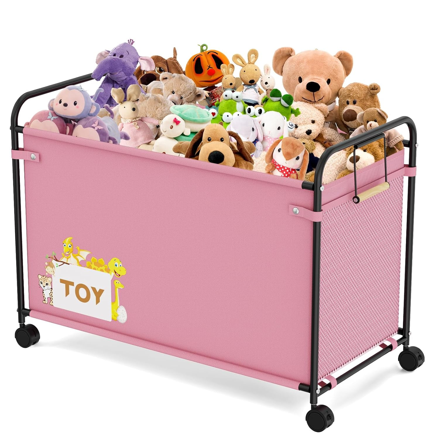 Toy Box Storage, 180L Extra Large Toy Chest with 360° Wheels, Oxford ...