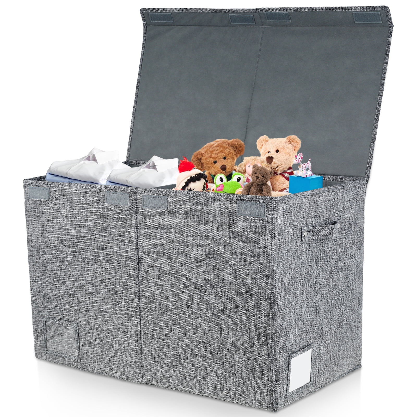 Toy Box Storage 80 L Foldable Toy Storage Chest Bin with Lid and Handle ...