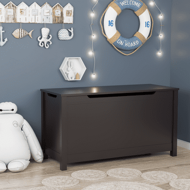 Costway Kids Princess Wooden Bench Seat Toy Box Storage Organizer ...