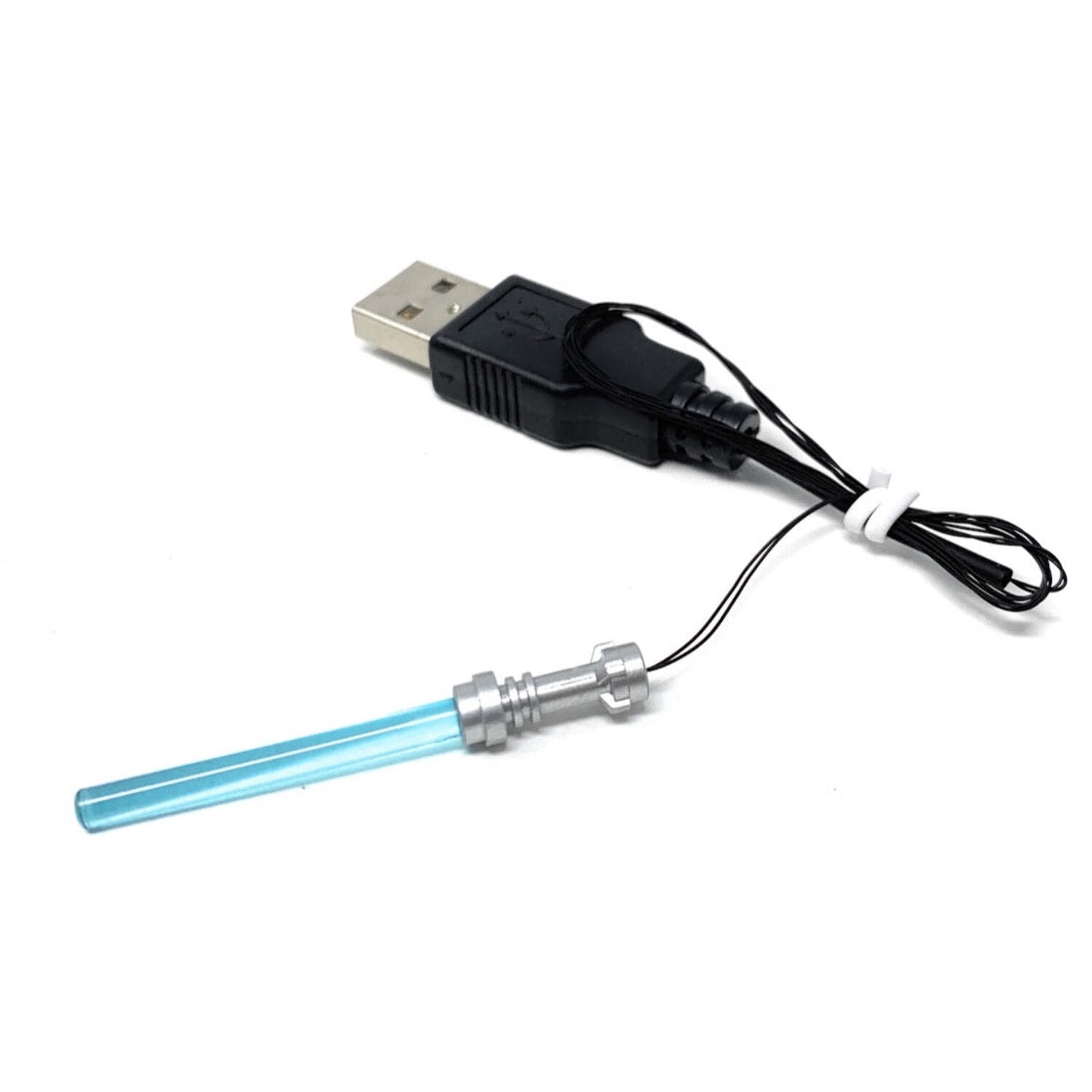 Toy Brick USB Light-Up Minifigure Lightsaber (Blue) - Walmart.com