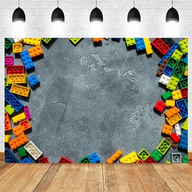 Toy Building Blocks Children Birthday Photography Backdrop Baby Shower ...