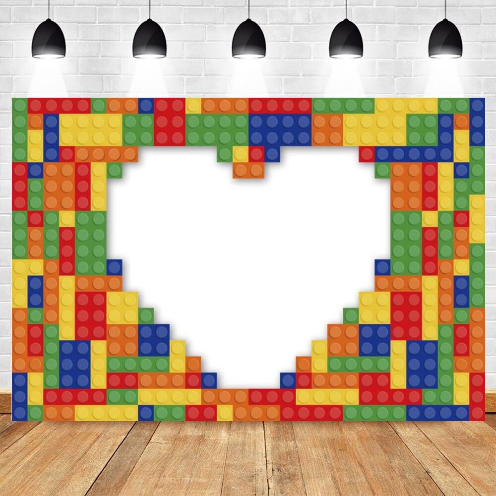 Toy Building Blocks Children Birthday Photography Backdrop Baby Shower ...