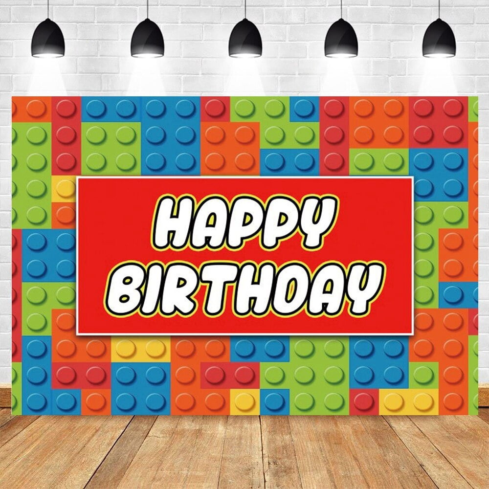 Toy Building Blocks Children Birthday Photography Backdrop Baby Shower ...