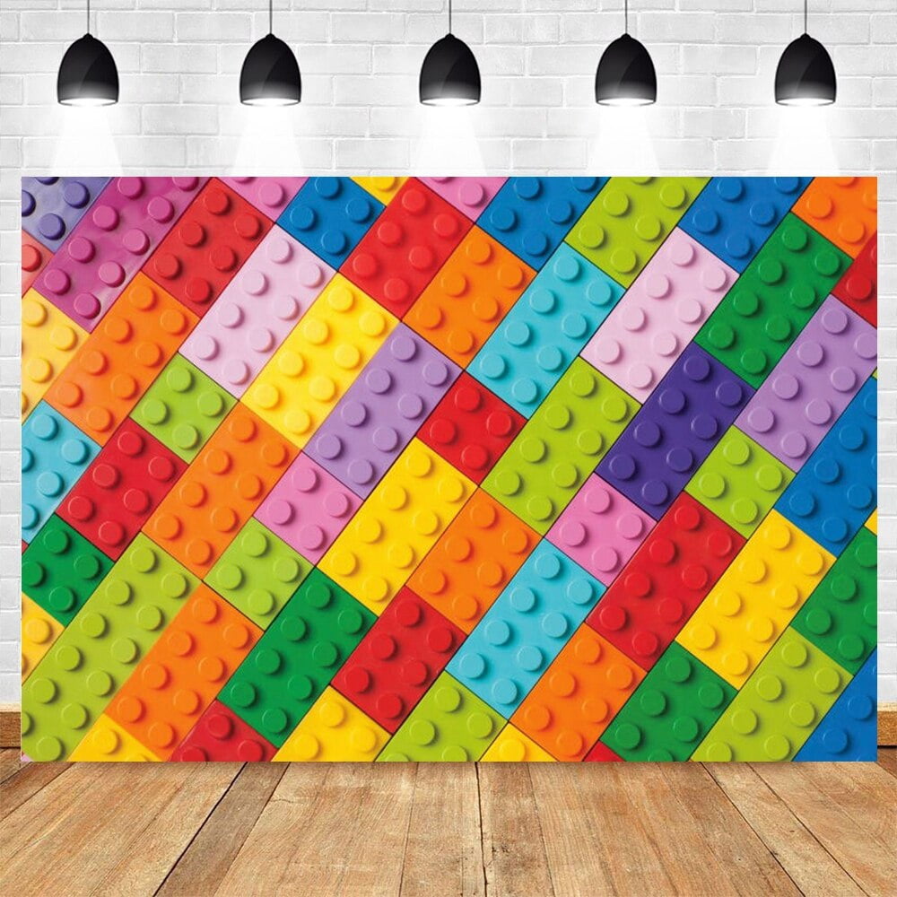 Toy Building Blocks Children Birthday Photography Backdrop Baby Shower ...