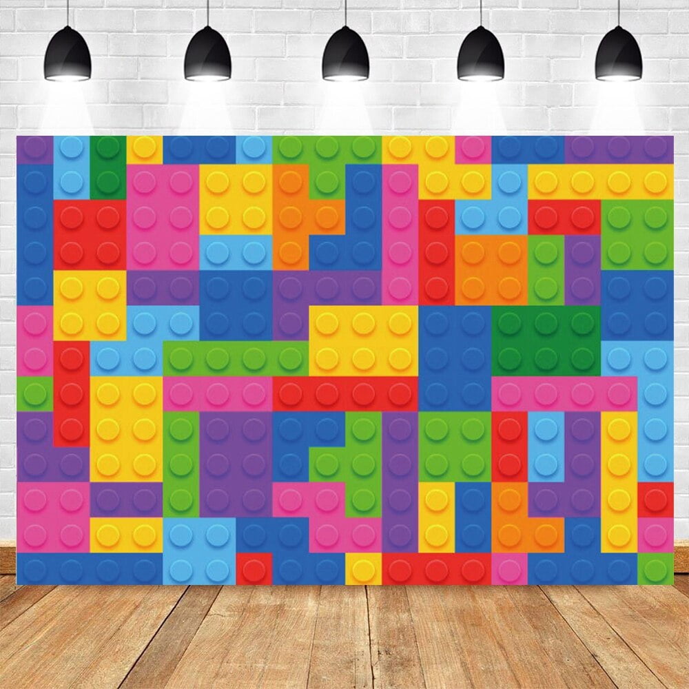 Toy Building Blocks Children Birthday Photography Backdrop Baby Shower ...