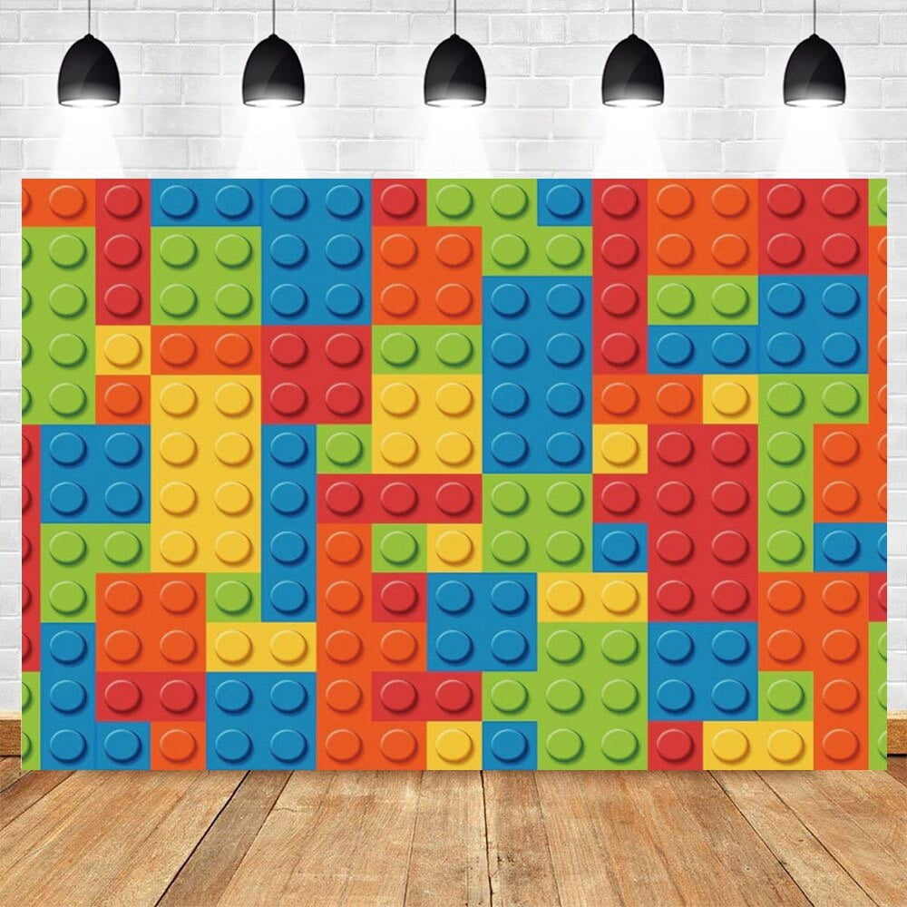 Toy Building Blocks Children Birthday Photography Backdrop Baby Shower ...