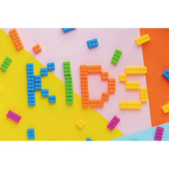 Toy Building Blocks Puzzle Backdrop Children's Birthday Newborn Baby ...