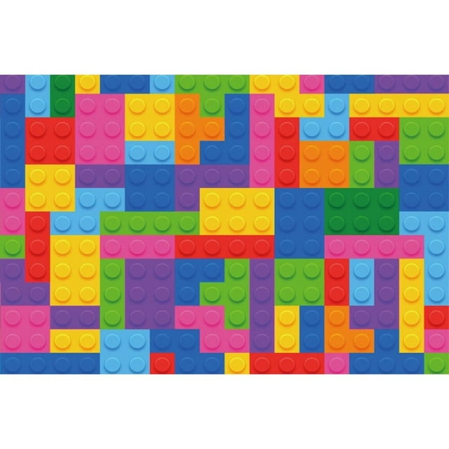 Toy Building Blocks Puzzle Backdrop Children's Birthday Newborn Baby ...