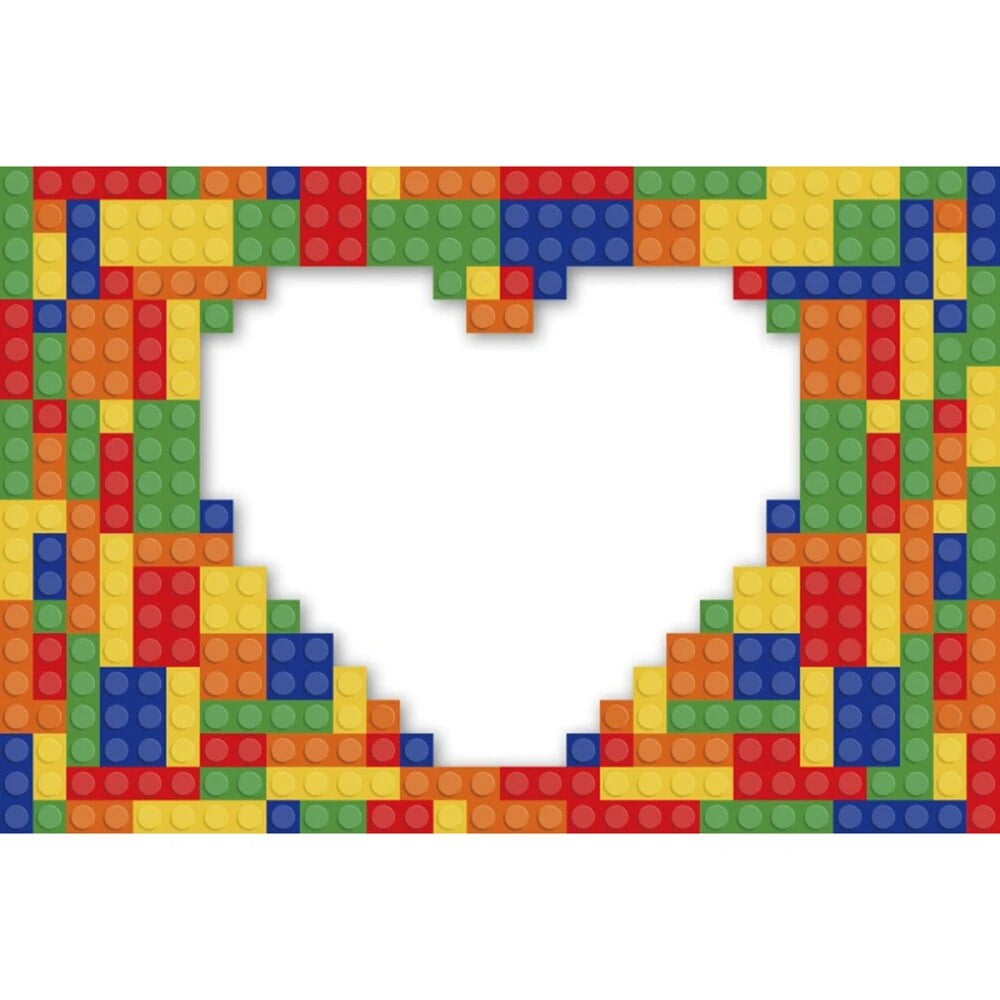 Toy Building Blocks Puzzle Backdrop Children's Birthday Newborn Baby ...