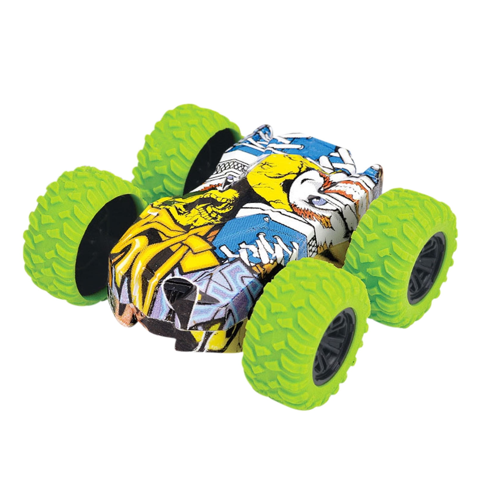 Toy Car under $5! Xqxayjr Double Sided Stunt Car Toy, Inertia Powered ...