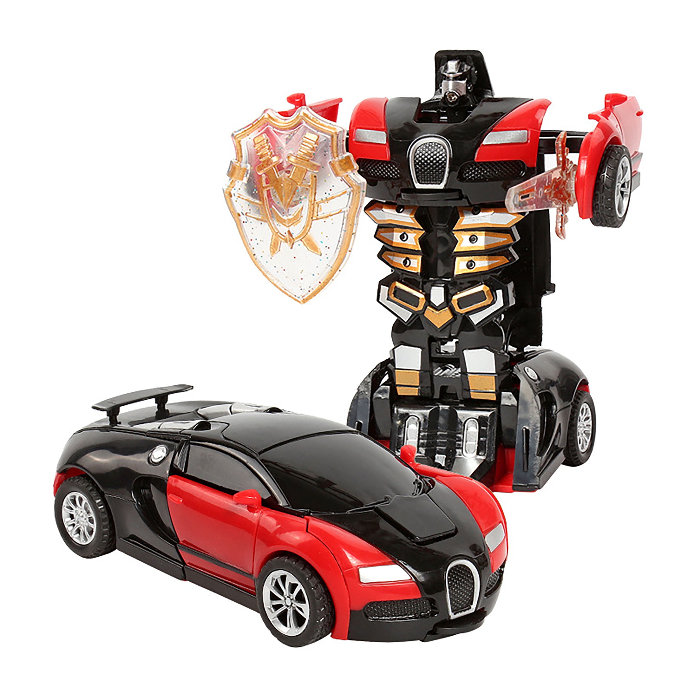 Toy Car Inertia Collision Deformation to Robot, Christmas Birthday ...
