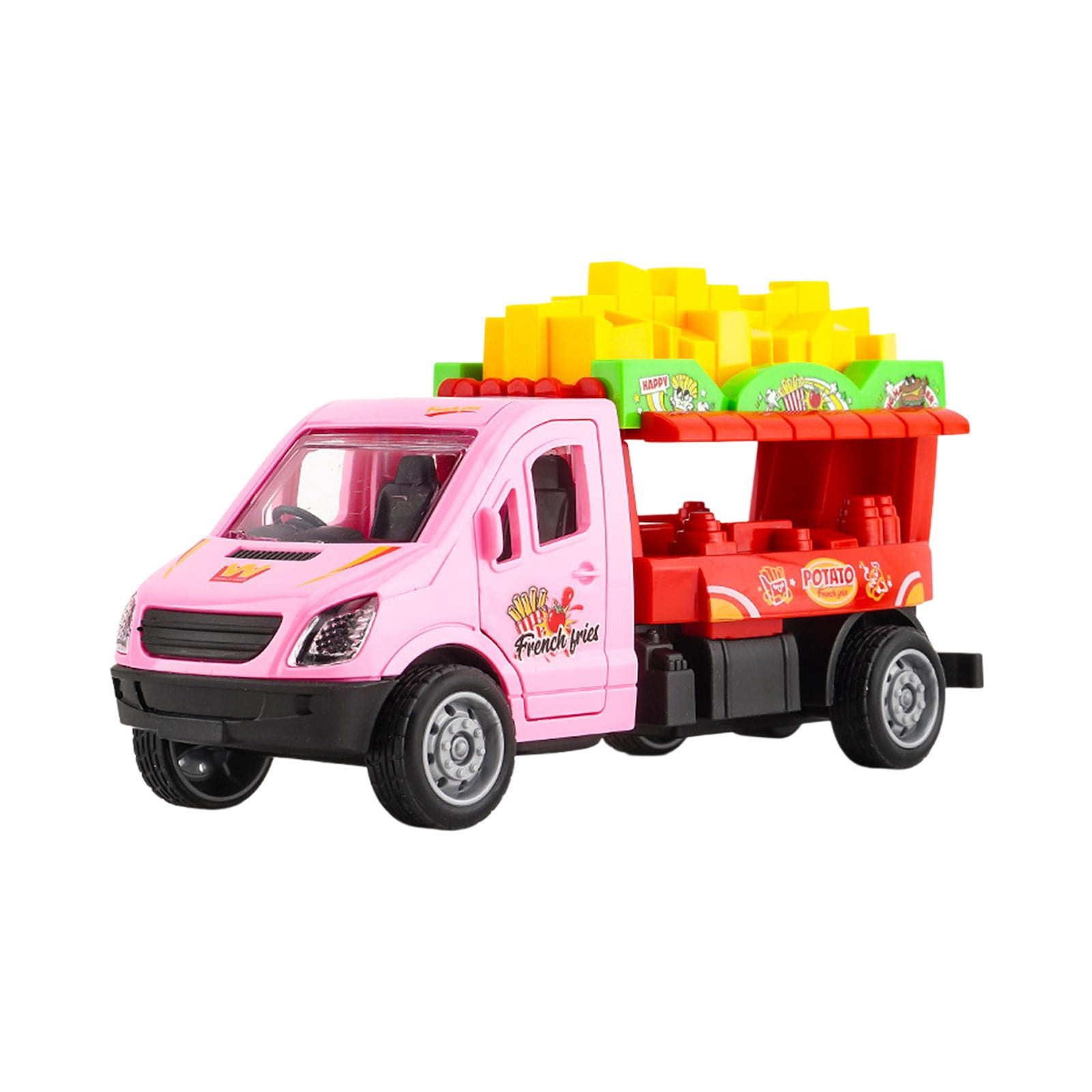 Toy Car For Kids, Push And Go Toy Vehicle, French Fries Hamburger Truck ...