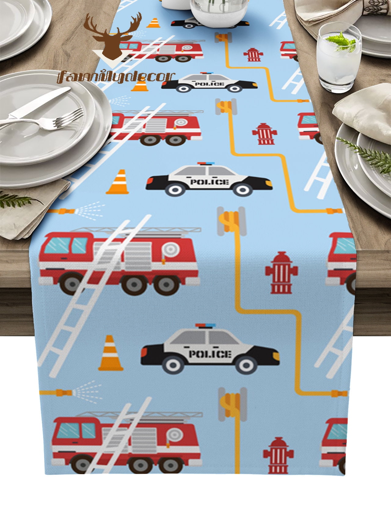 Toy Car Police Car Fire Truck Home Coffee Table TV Counter Luxury ...