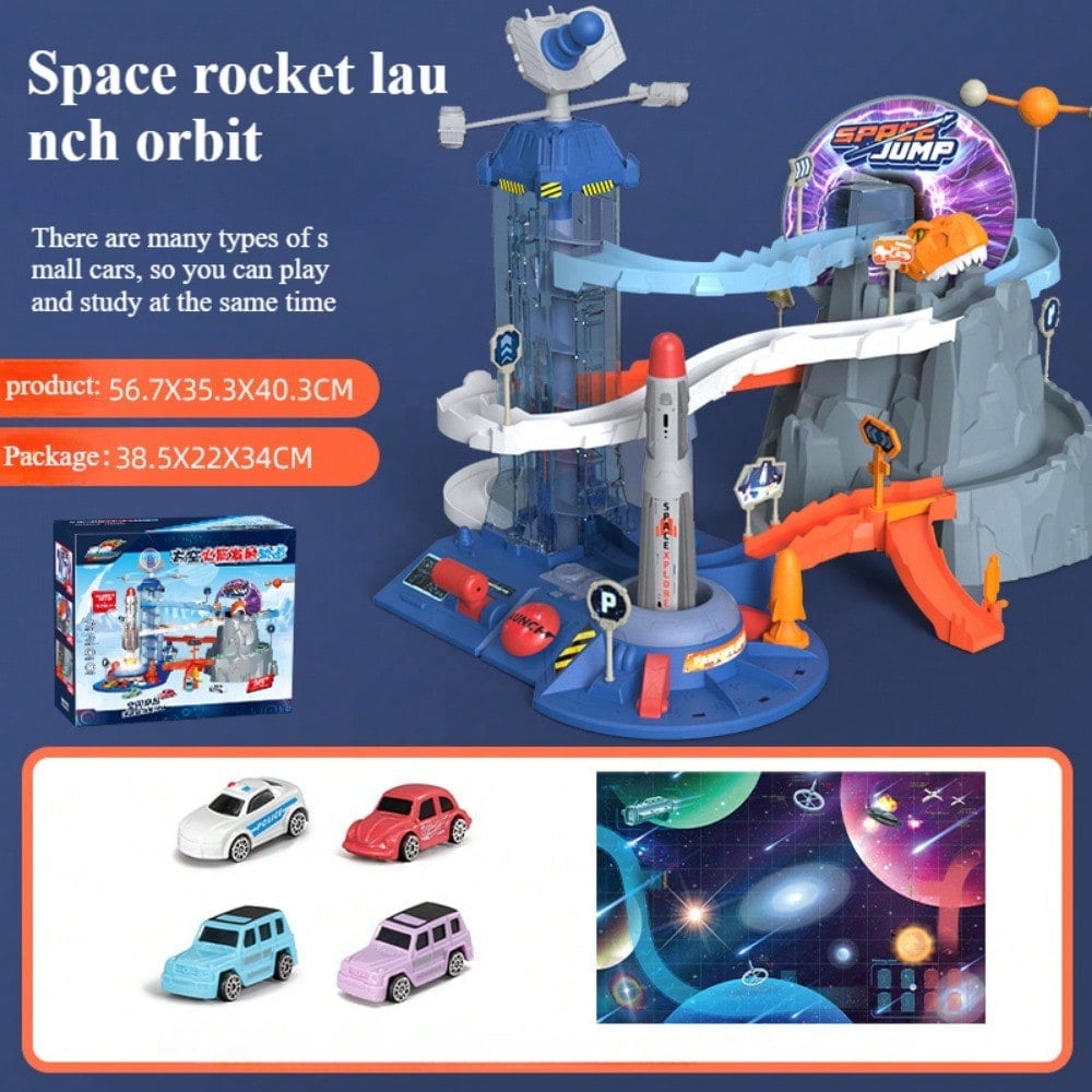 Toy Car Racing Highway, Colorful Vehicle Building Play Set. It contains ...