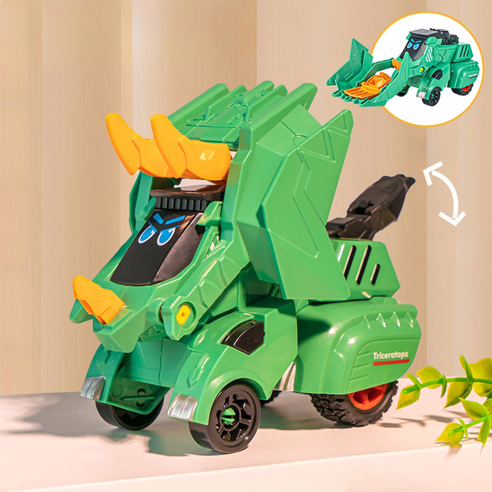 Toy Car under $5! CQCYD Dinosaur Transforming Car, Inertia Powered Toy ...