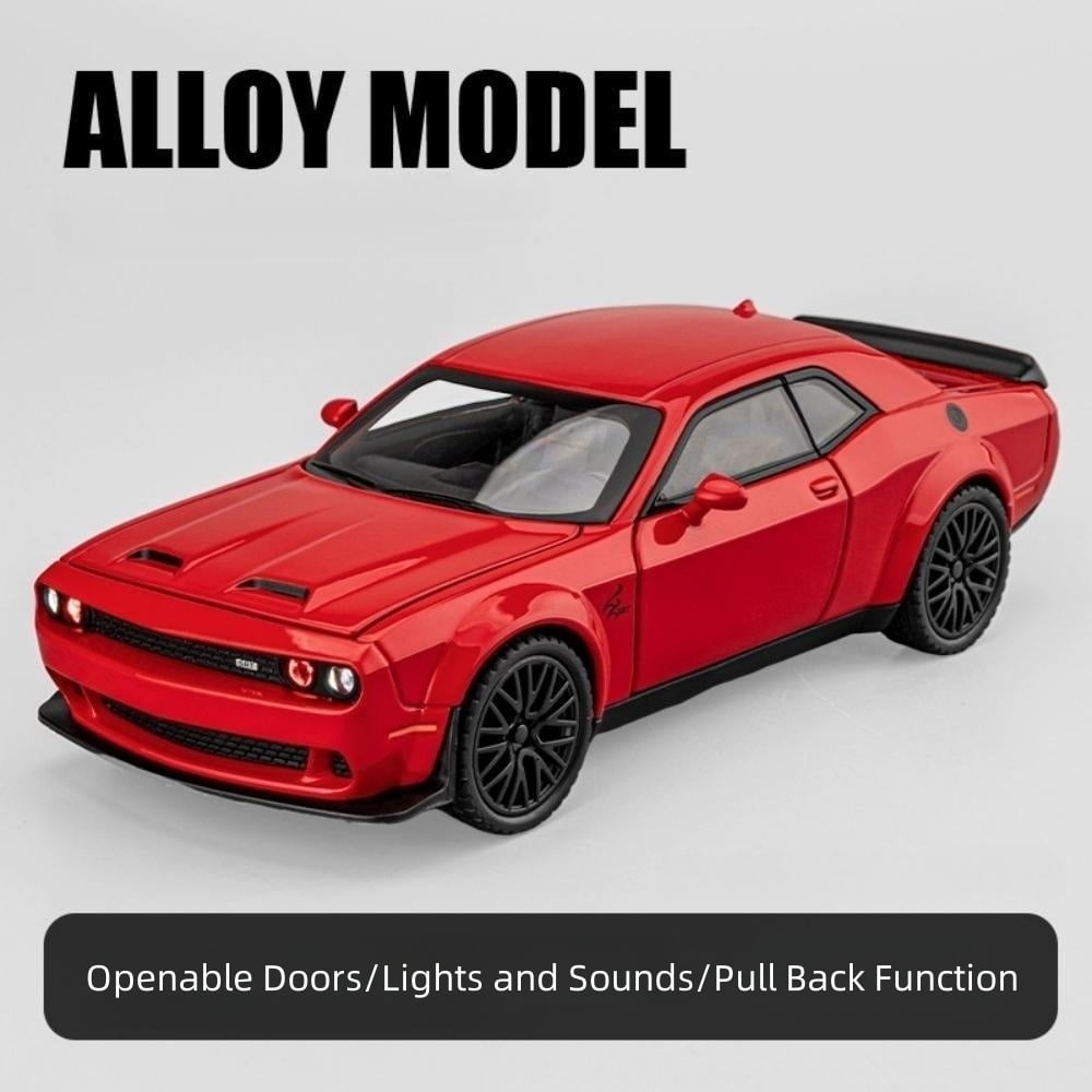 Toy Cars for Kids 1/32 Dodge Challenger Hellcat Die Cast Metal Toy Cars ...