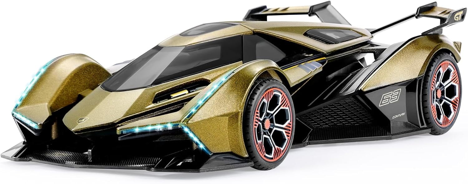 Toy Cars Lambo V12 Sports Car Toy with Light and Sound Diecast Metal ...