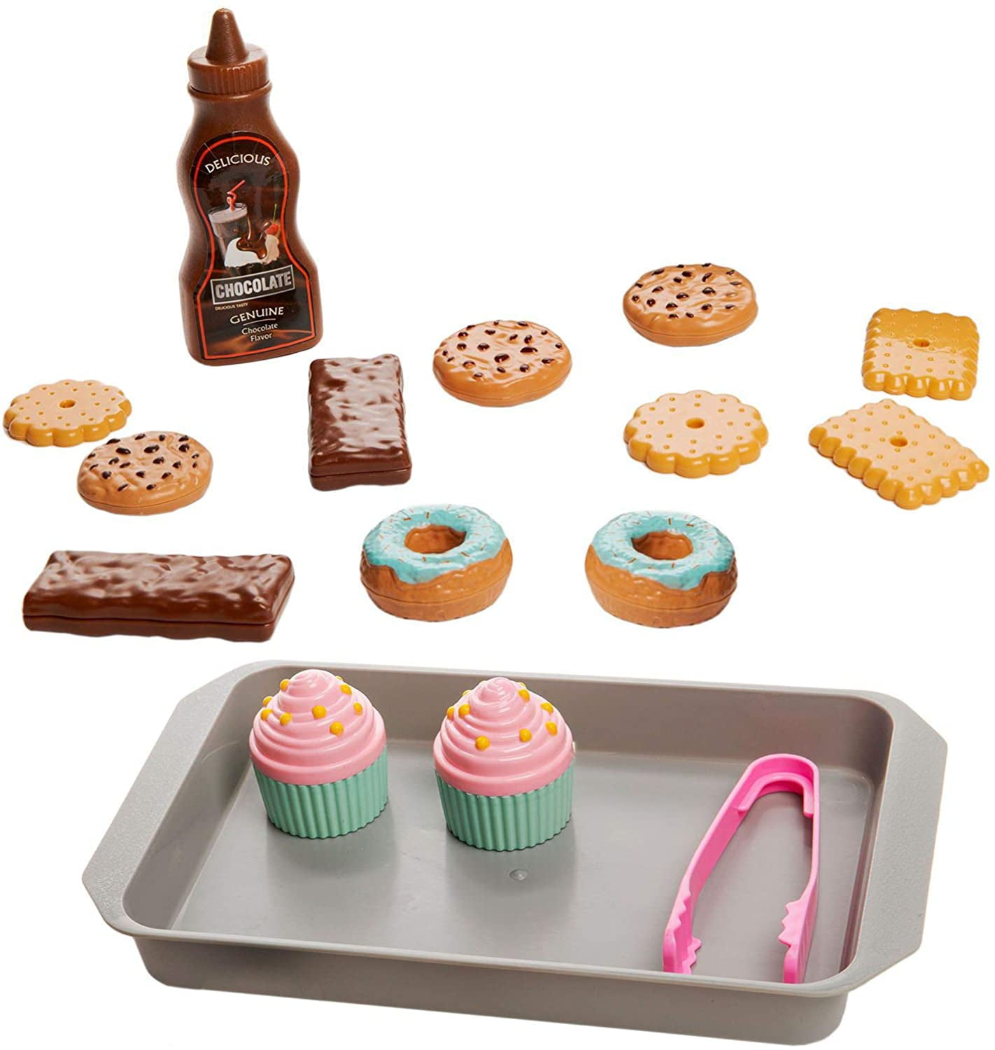 Toy Chef Bakery Pretend Playset with Toy Foods — Plastic Food for Kids ...