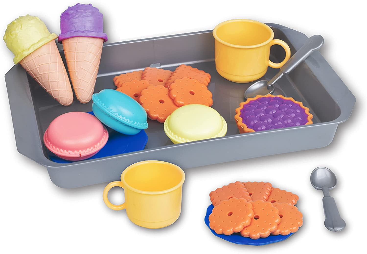 Toy Chef Colorful Dessert Playset with Realistic Cookies, Macarons ...