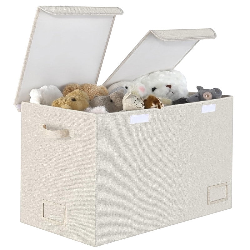 Toy Chest with Lids,Large Foldable Toy Storage Organizer with Handles ...