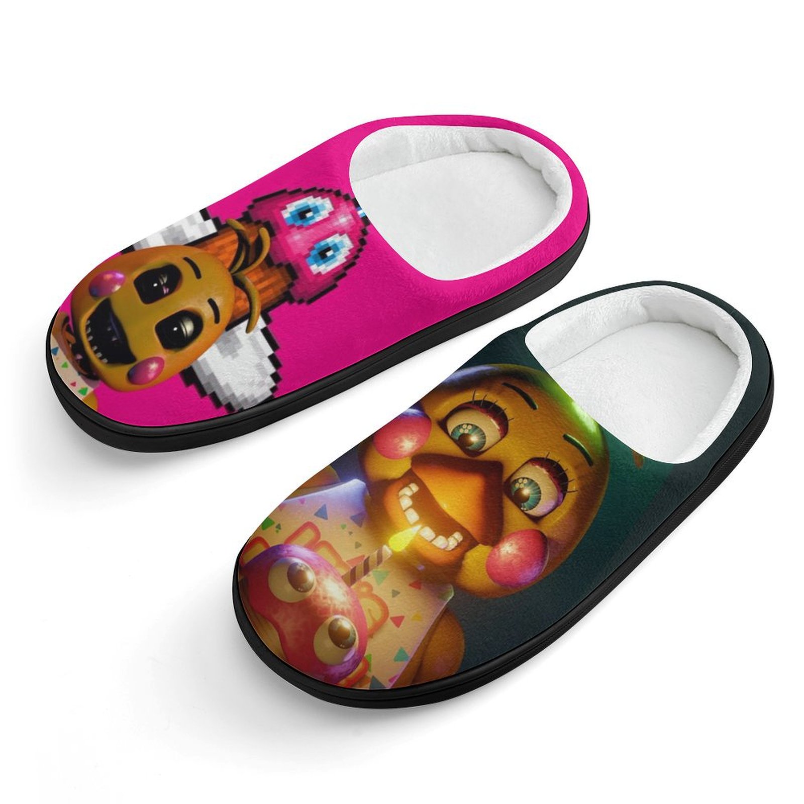 Toy Chica FNAF Kids Cotton Slippers Slip-on Indoor Memory Foam House ...