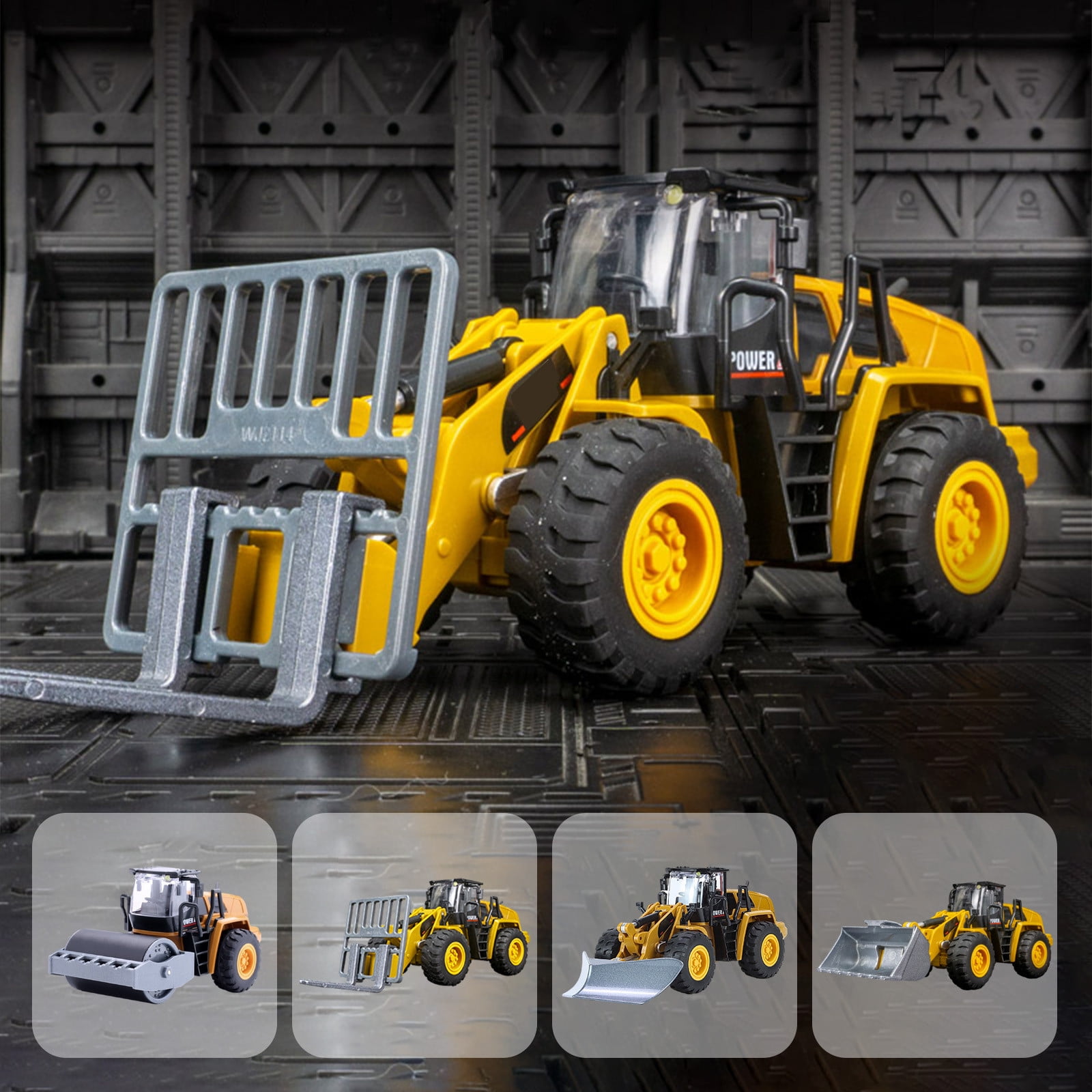 Toy Construction Vehicles | 1:50 Scale Mini Engineering Truck | Push ...