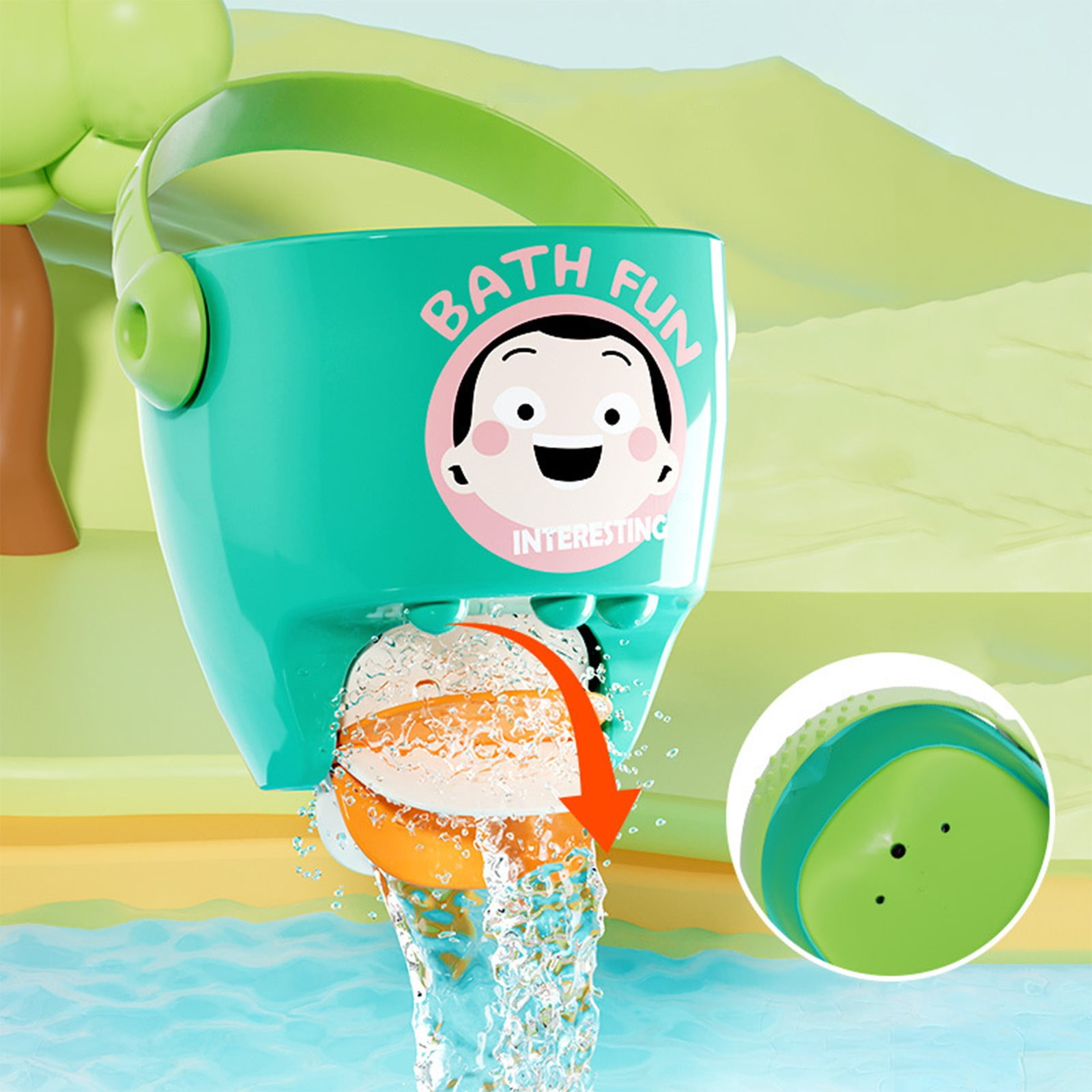 Toy Deals Vsontor Babies Bath Toys Mini Shower Bucket Stacking Colorful ...