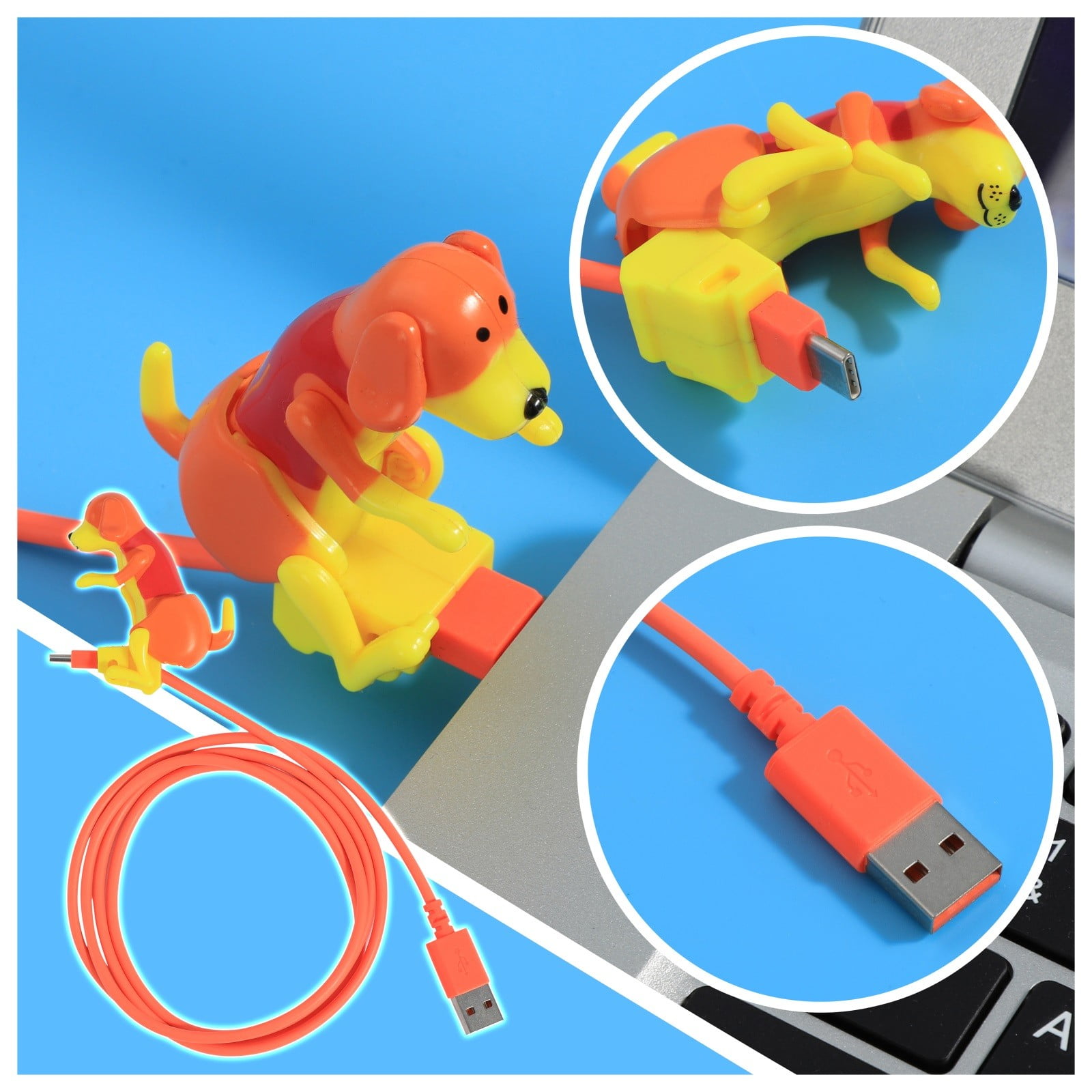 Toy Dog Smartphone Charging Line Cute Micro Type C Small Puppy Data ...