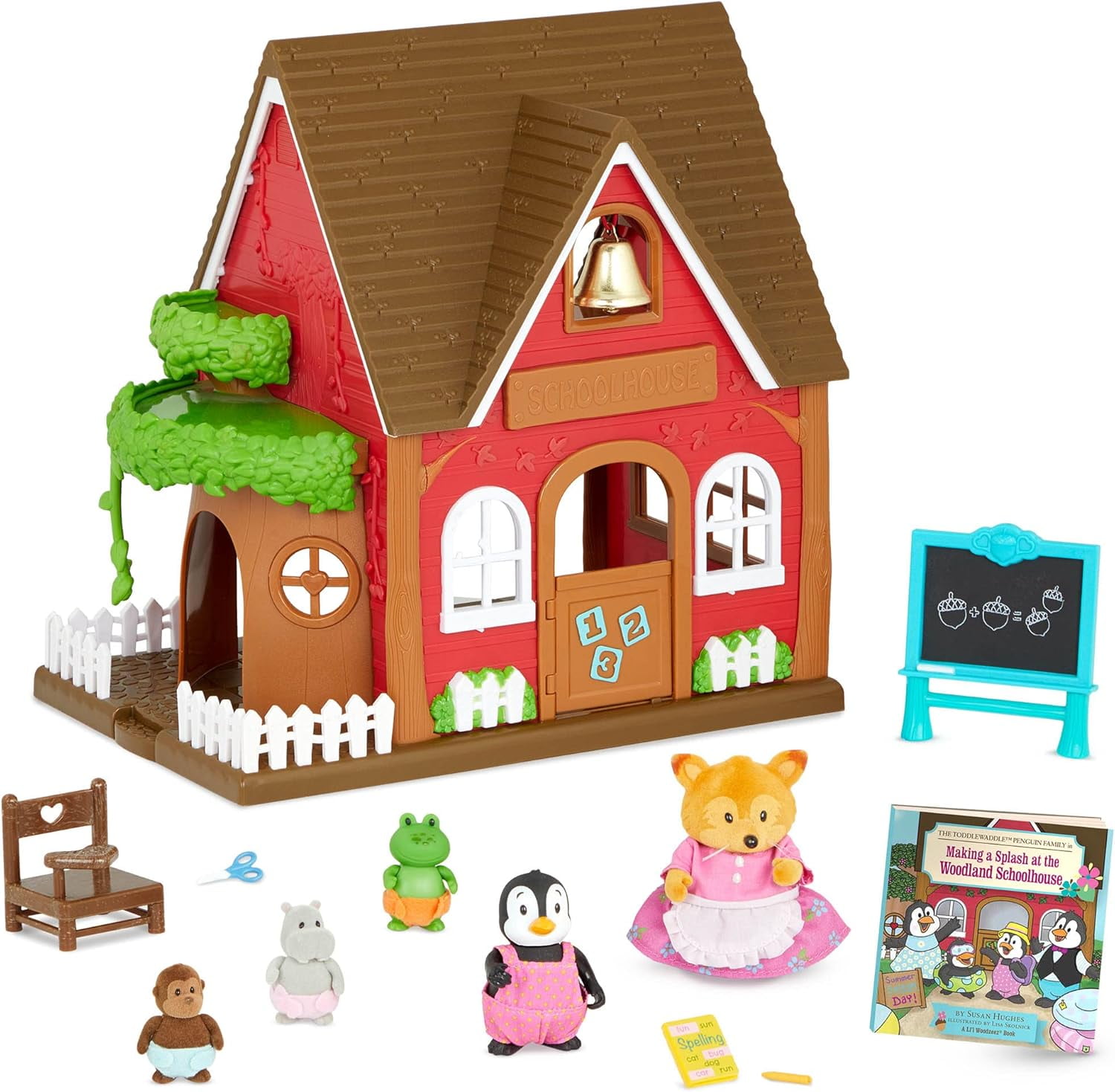 Toy Figure Set - Miniature School Playhouse - Stackable - Storybook and ...