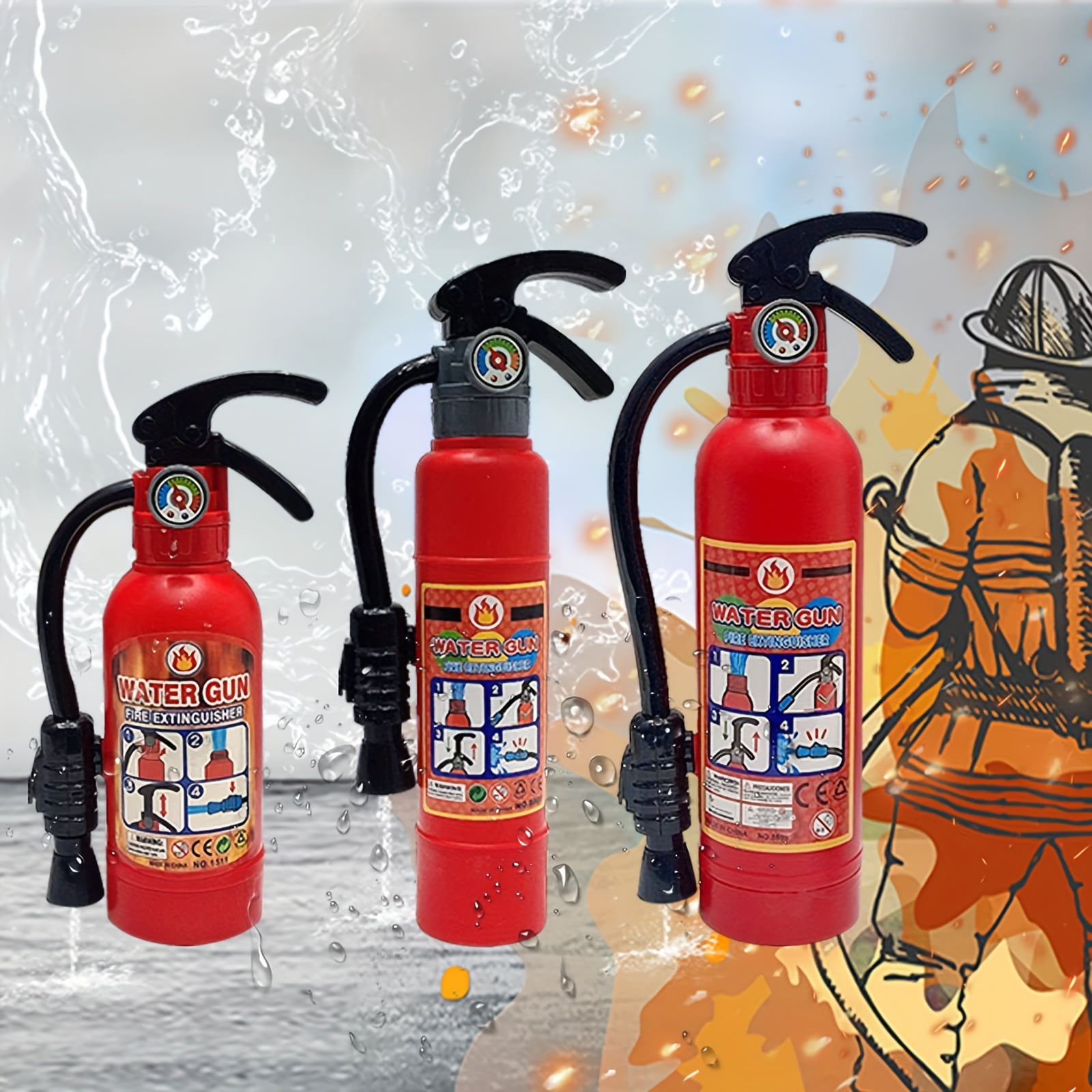 Toy Fire Extinguisher for Kids Water Squirt Toys 360/470/550CC Water ...