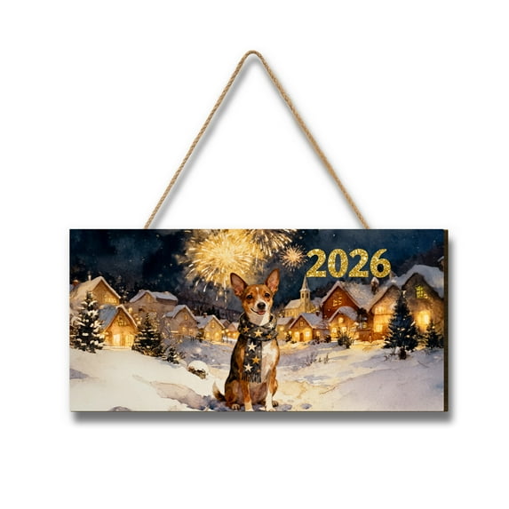Toy Fox Terrier Happy New Year 2026 with Fireworks on New Year's Eve ...
